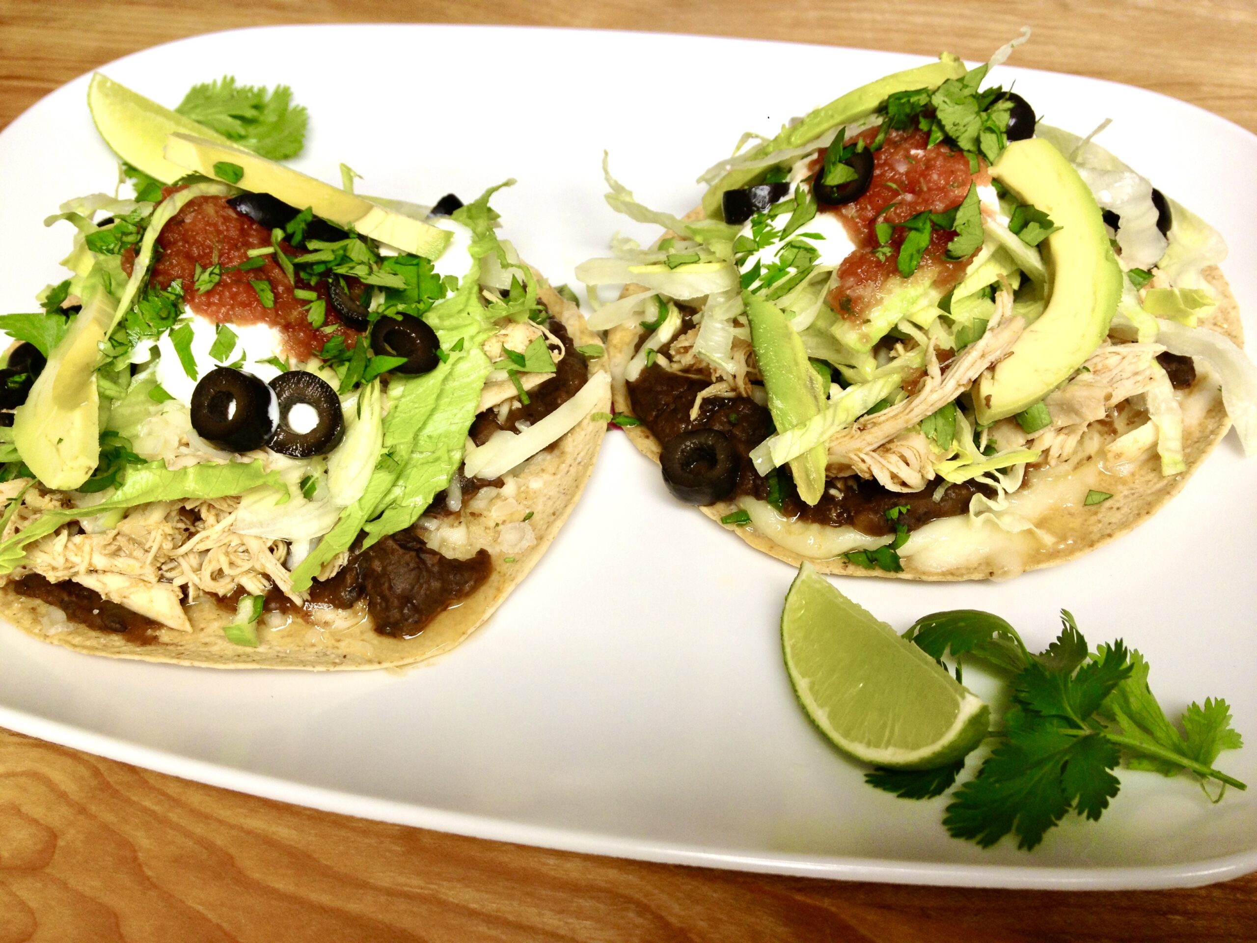 Shredded Chicken Tostadas on Home-Baked Flour Tortillas ⋆ Nutrivore Life